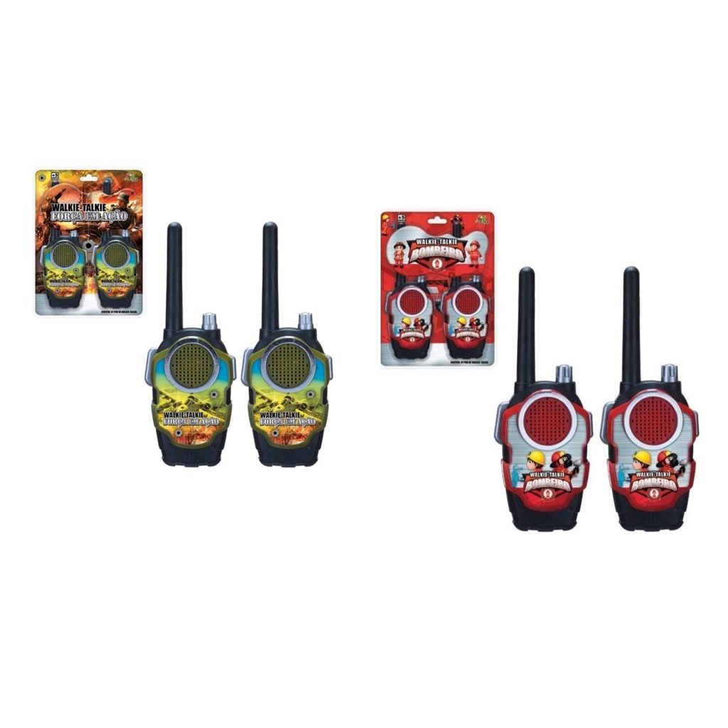 Rádio Comunicador Infantil Walk Talk Bombeiro E Exercito Brinquedo ...