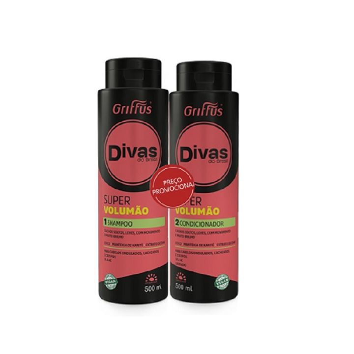 Kit Divas Shampoo 500 ml mais Condicionador 500 ml Volumão. | Shopee Brasil