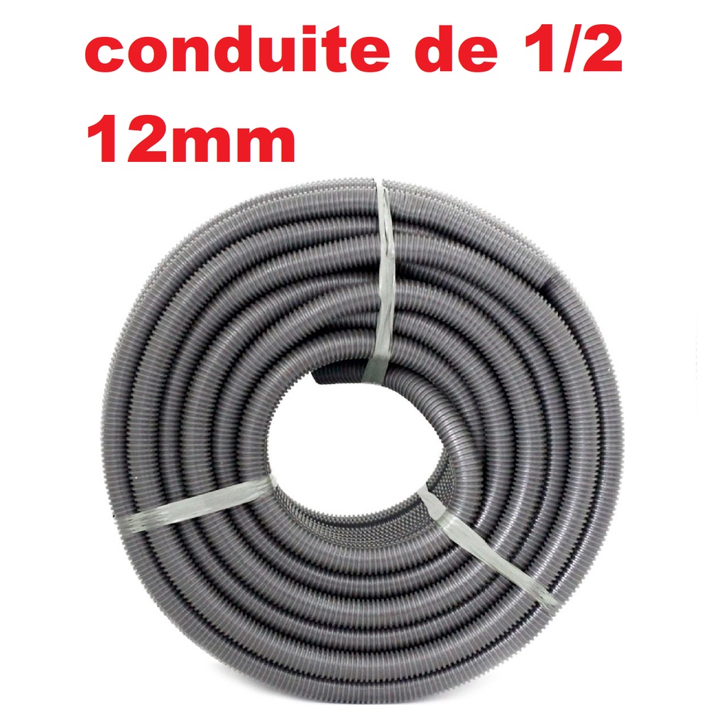 Conduite Eletroduto 1/2 Cinza Rolo 50 Metros 12mm | Shopee Brasil