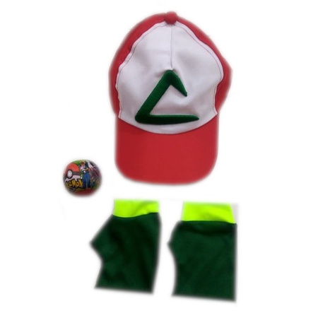 Kit Do Pokémon Ash Boné, Luvas E Bola | Shopee Brasil
