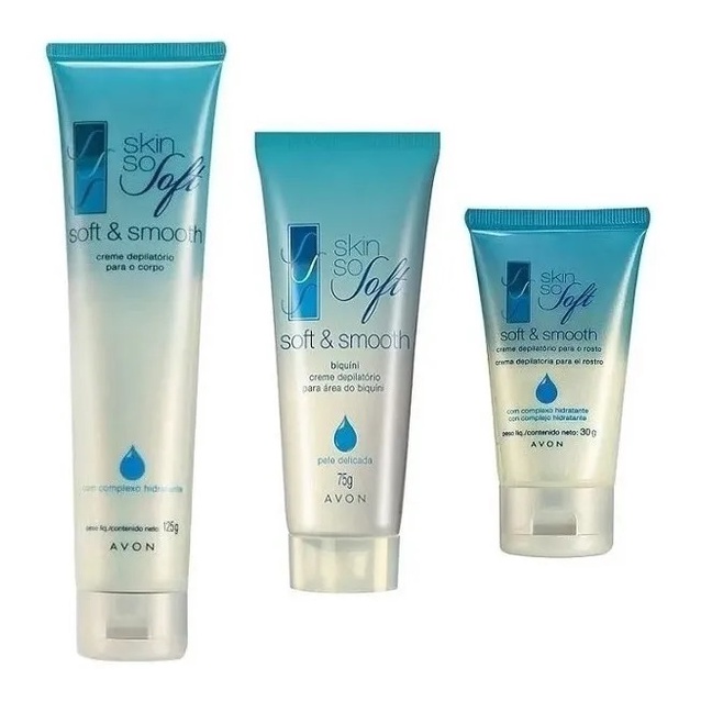 Kit Depilação Avon(01 Corpo + 01 Rosto + 01 Partes Intimas) | Shopee Brasil