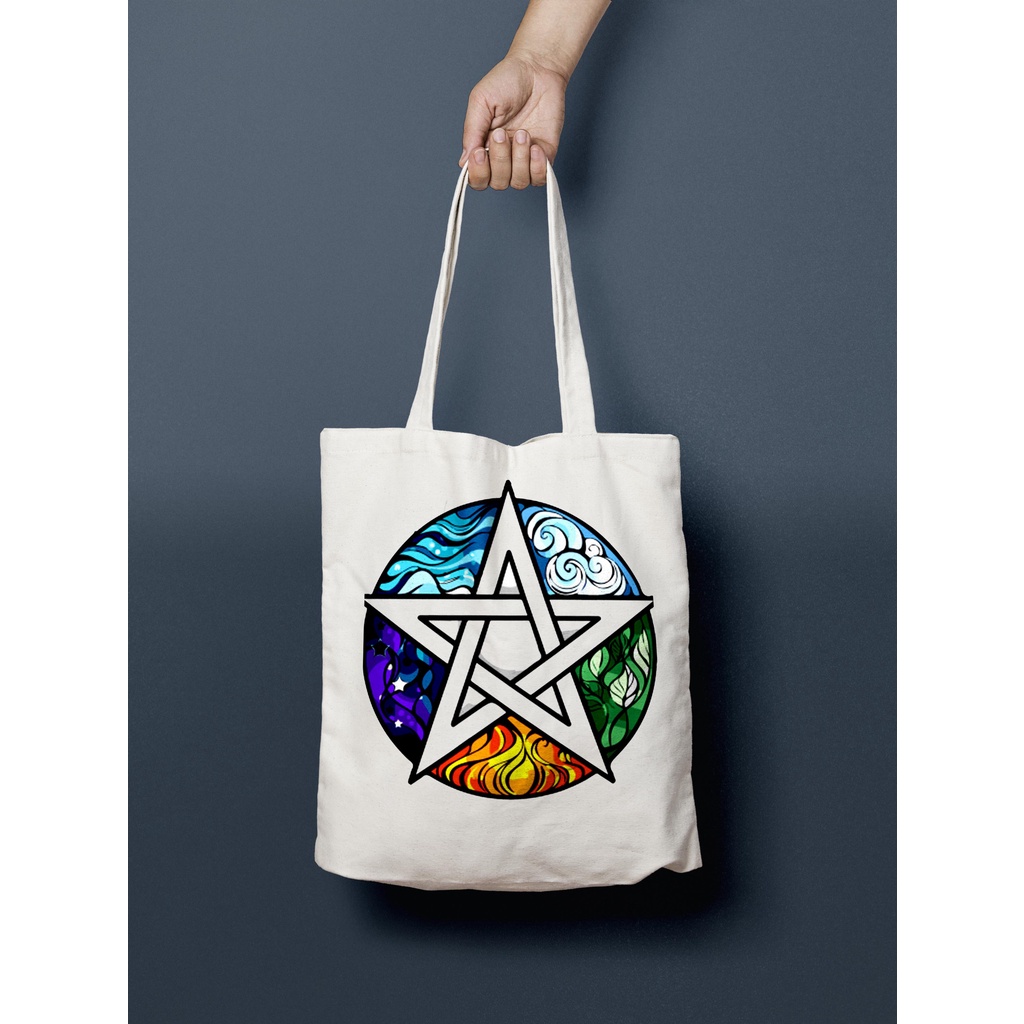 Bolsa Sacola Ecobag Pentagrama Wicca Bruxa | Shopee Brasil