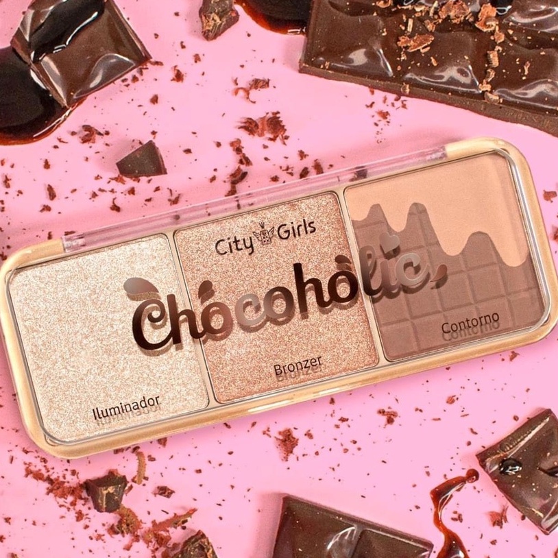 Trio Paleta Iluminador, Bronzer e Contorno Chocoholic City Girls ...