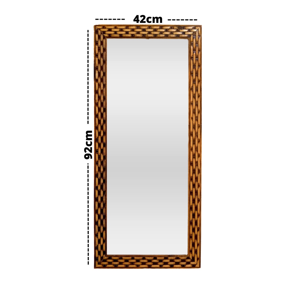 Espelho Grande Corpo Inteiro Para Quarto 42x92cm Molduras de Madeira Imagem Nítida | Shopee Brasil