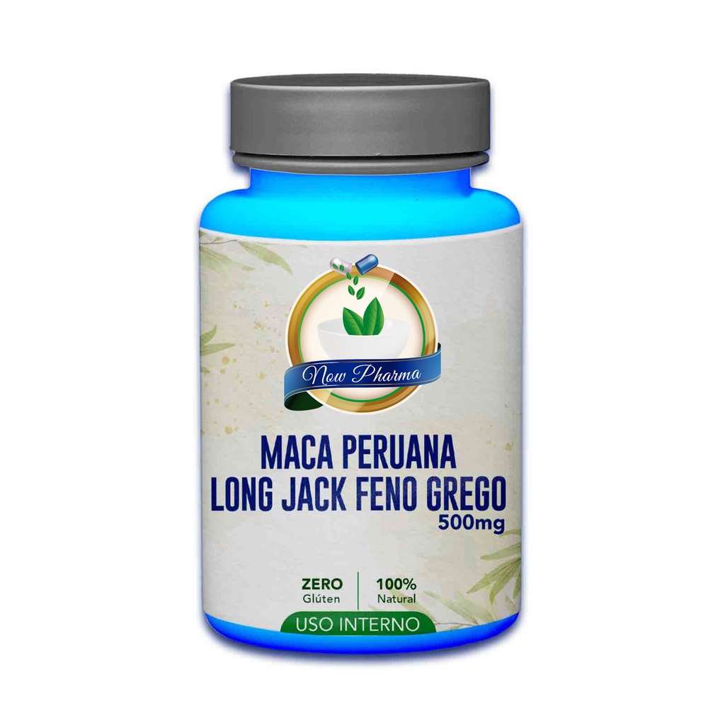 Maca Peruana + Long Jack + Feno Grego - Manipulado Now Pharma | Shopee Brasil