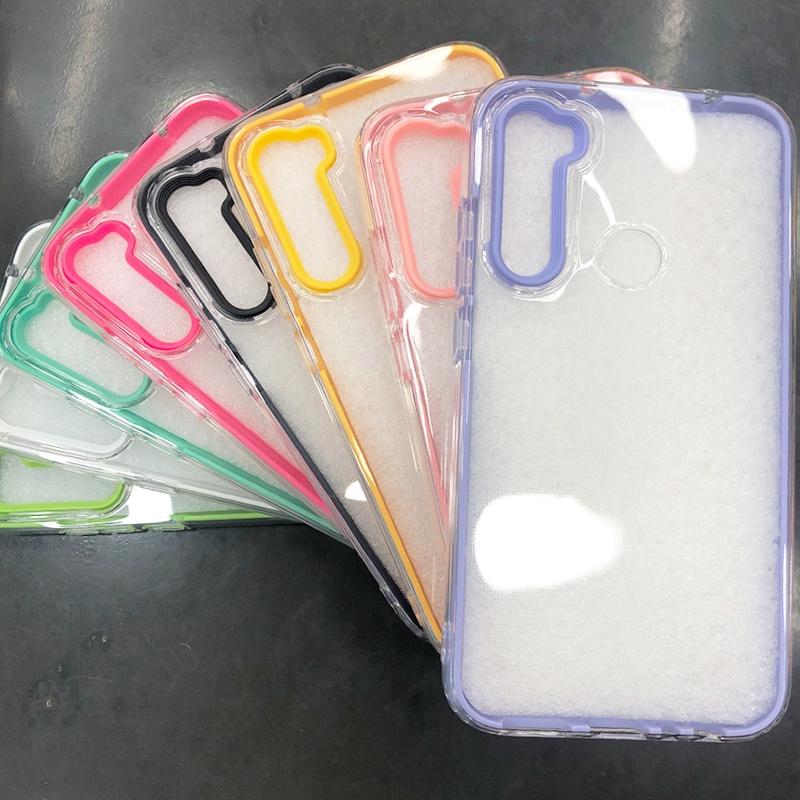 Capa Case Transparente 3 em 1 Redimi Note 8 Capinha Protetora Silicone Aveludada Anti-pacto ...