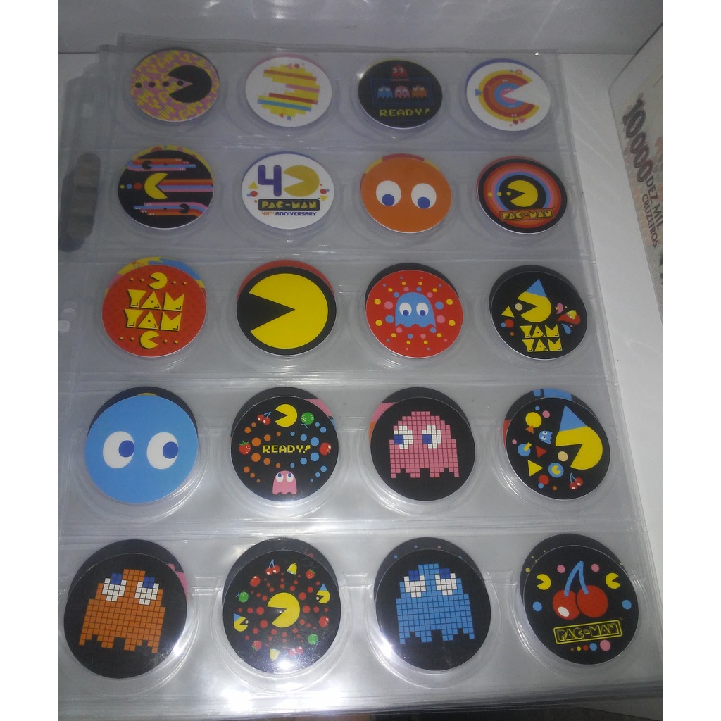 Tazos Pac Man 40 anos Coleção Completa | Shopee Brasil