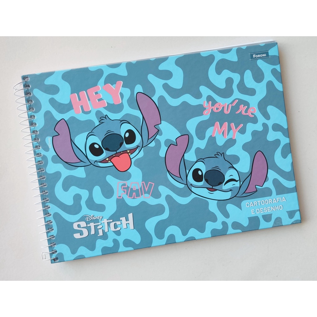Caderno Desenho Stitch Espiral - 80 Folhas - Foroni - Material Escolar ...