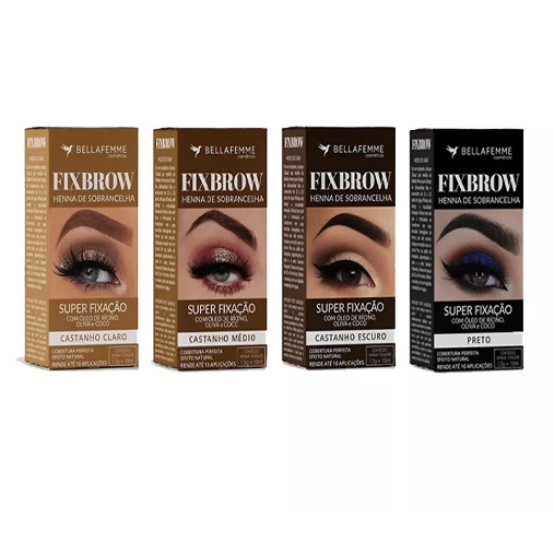 Henna De Sobrancelha Bella Femme Fixbrow | Shopee Brasil