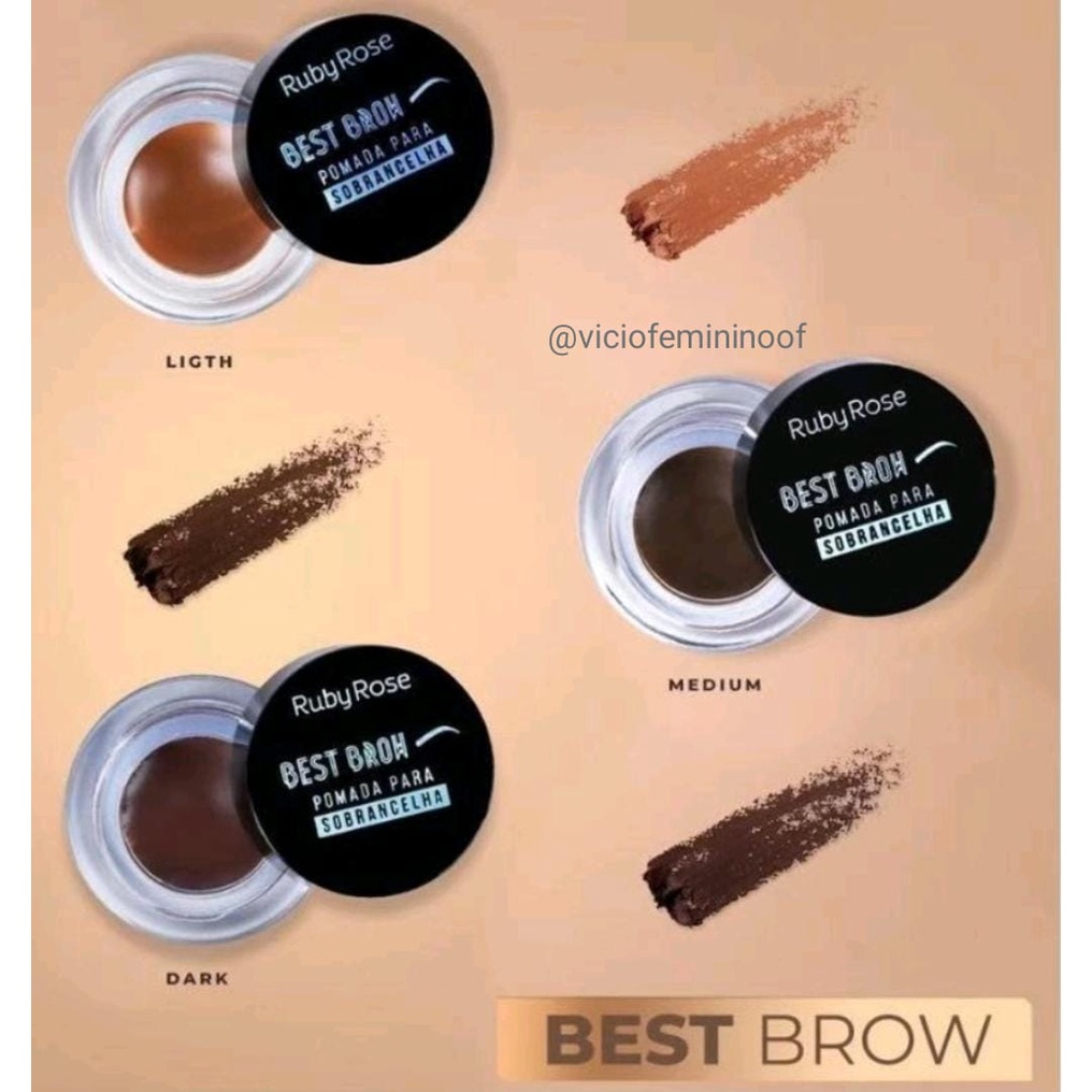 Pomada Para Sobrancelhas Best Brow Gel - Ruby Rose | Shopee Brasil