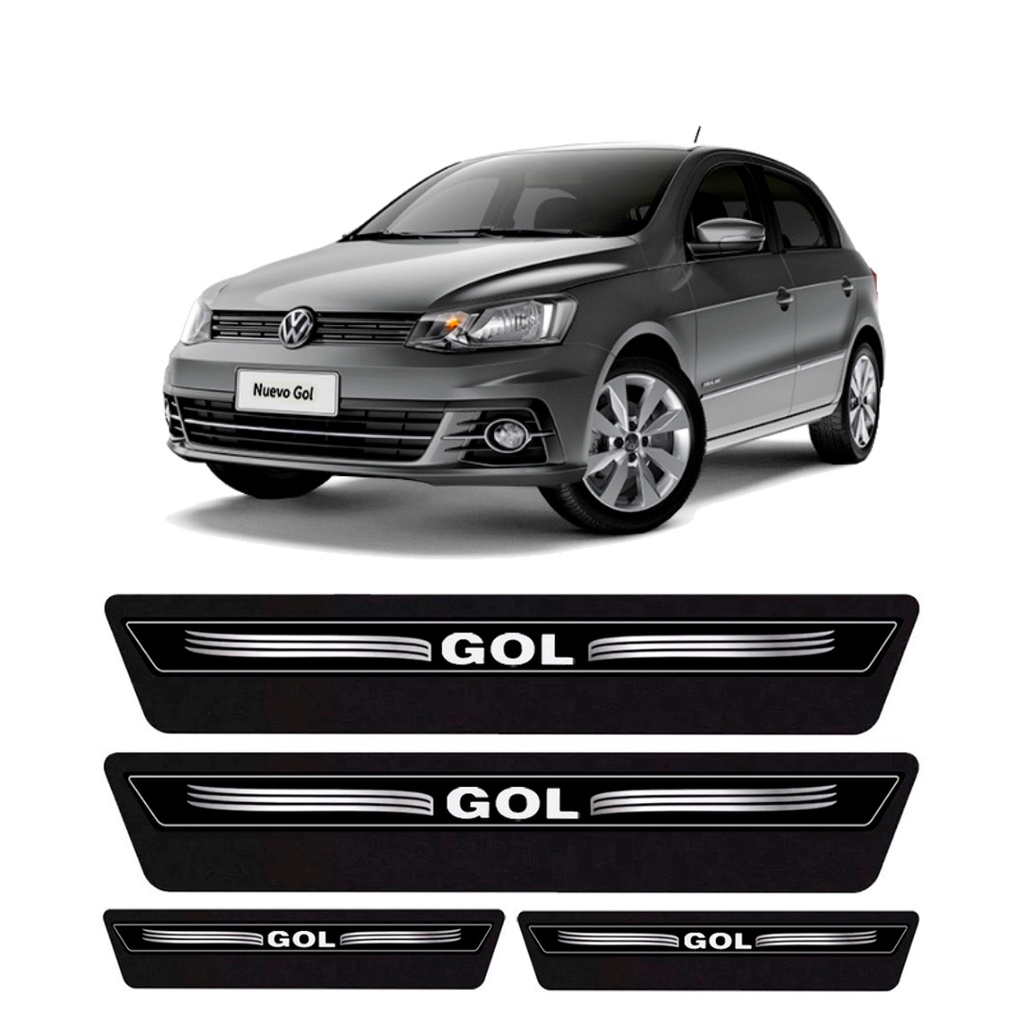 Soleira De Porta Protetora Gol G3 G4 G5 G6 G7 Kit Preto 8pç - Escorrega ...