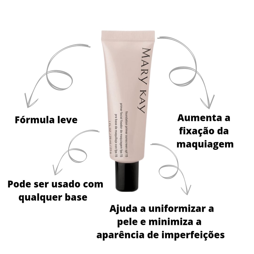 Primer Facial Fixador de Maquiagem FPS 15, 29 ml - Mary Kay | Shopee Brasil