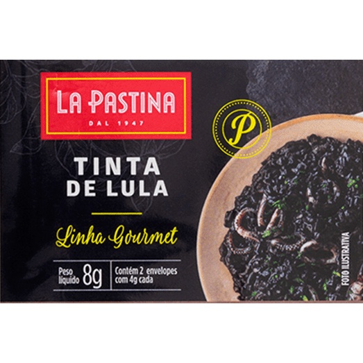 Tinta de Lula - 8g - La Pastina Linha Gourmet (2 Envelopes de 4g cada ...