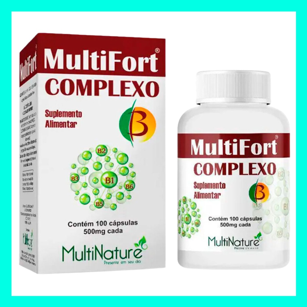 Multifort Complexo B Multinature 500mg - Pague 60 Leve 100 Cápsulas ...