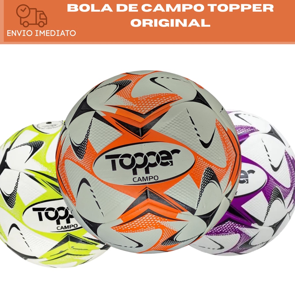 Bola de Futebol CAMPO | FUTSAL | SOCIETY Topper Original | Shopee Brasil