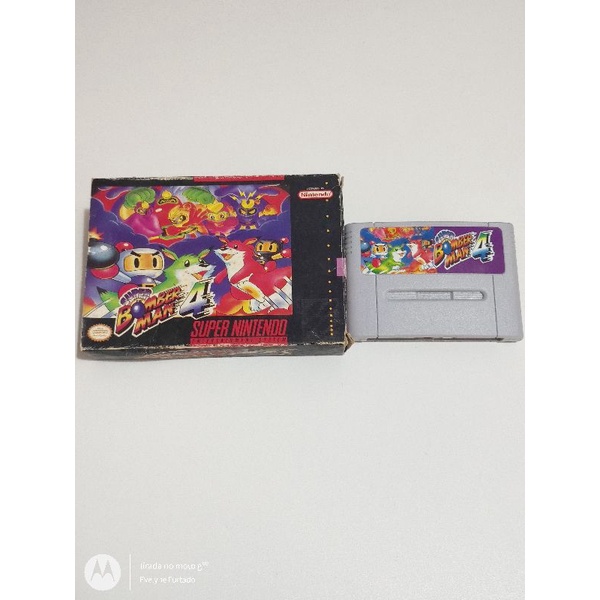 Cartucho Super Nintendo Com Caixa - Super Bomberman 4 | Shopee Brasil