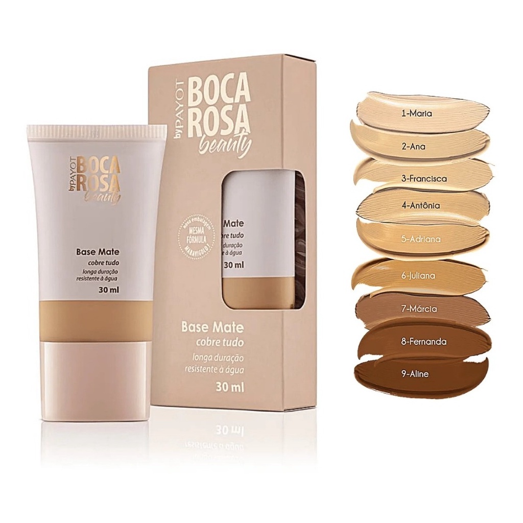 Base Boca Rosa Matte Nova Embalagem 30ml (escolha A Cor) | Shopee Brasil