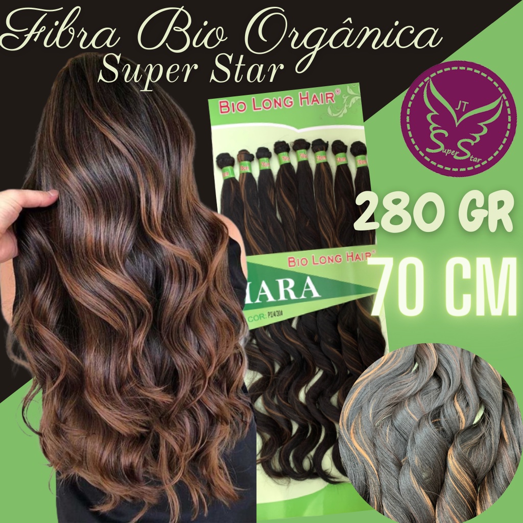 Cabelo Bio Fibra Orgânico Perfeito Para Alongamento Mega Hair Entrelace ...