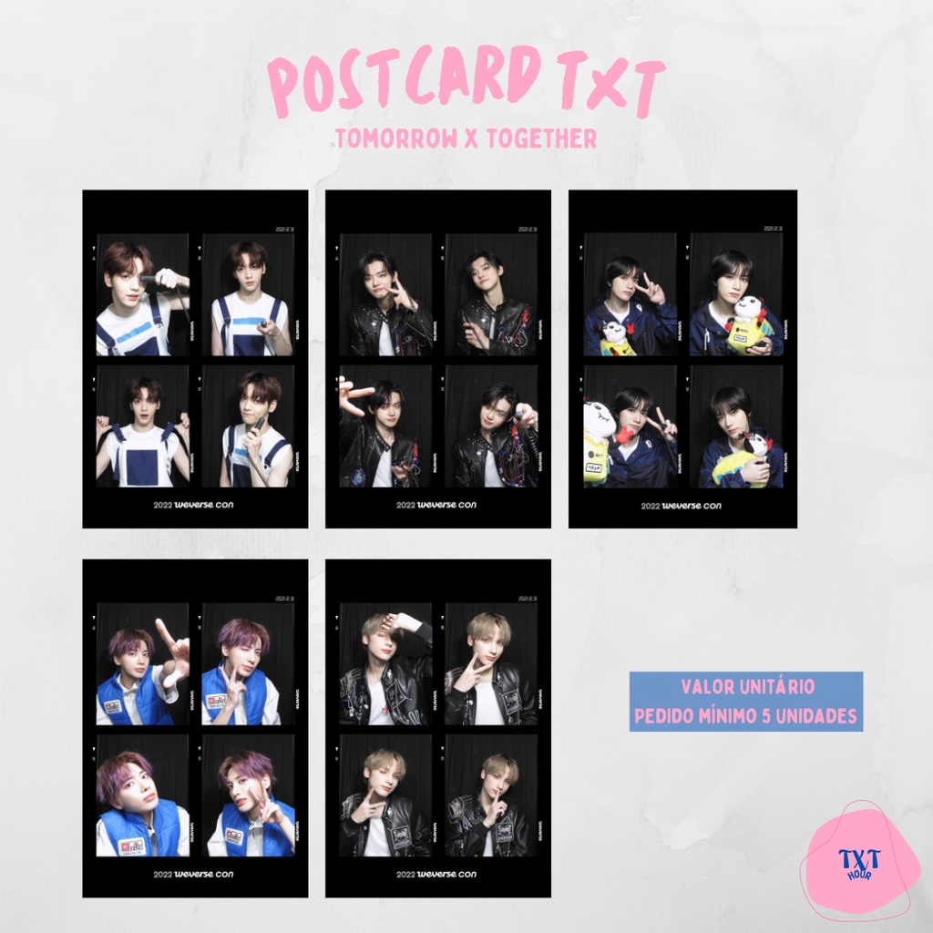 POSTCARD TXT (TOMORROW X TOGETHER) 2022 WEVERSE CON | kpop card fanmade ...