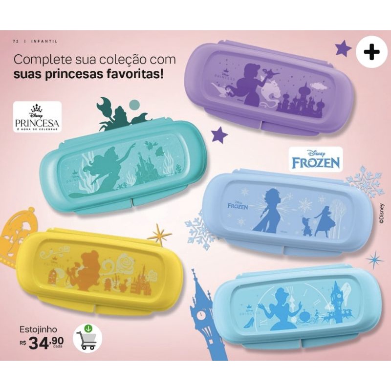 Estojinho Princesas Disney Tupperware | Shopee Brasil