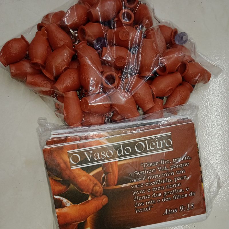 Kit Vaso Do Oleiro Envelope Com 100 Und Botija Com Cahaveiro Porta