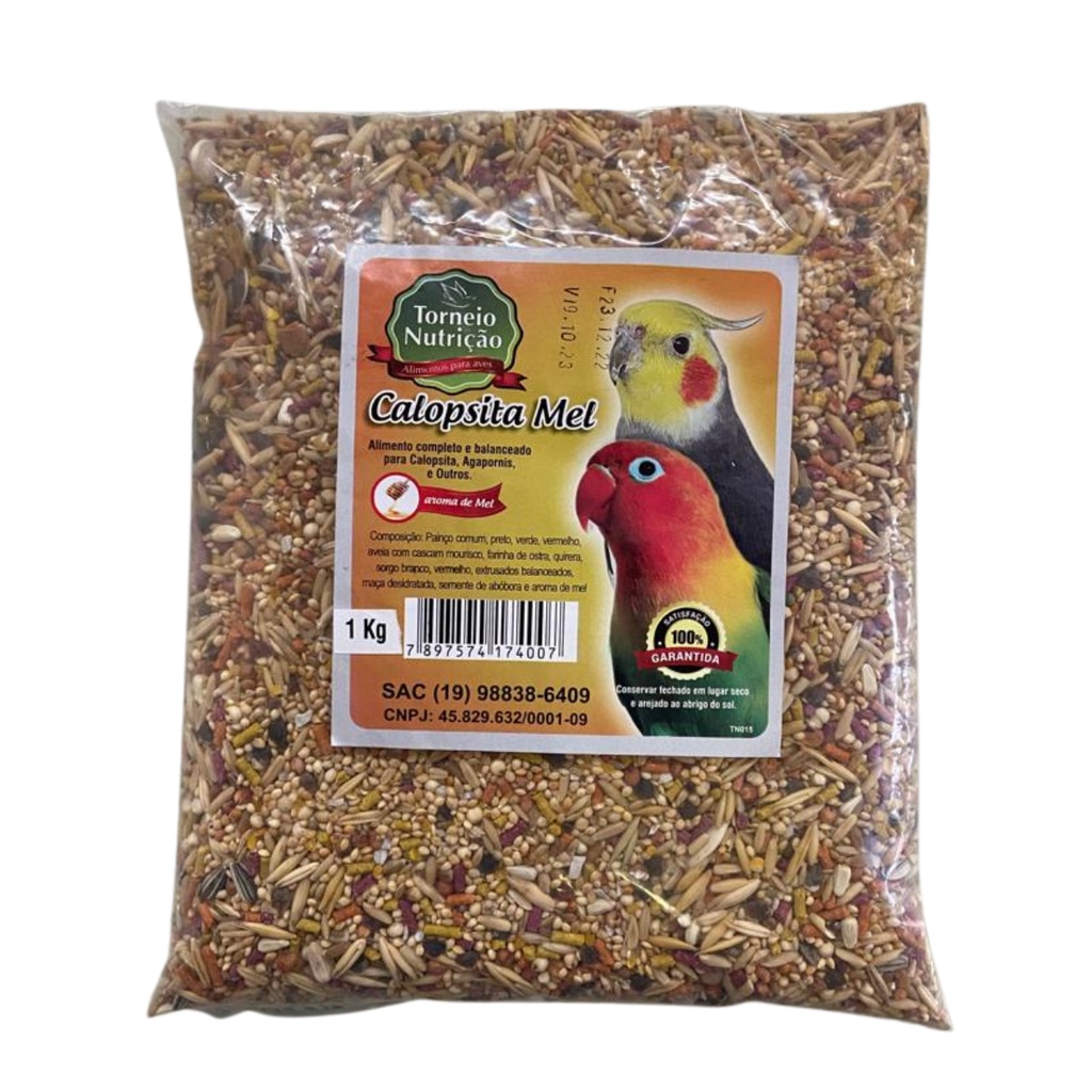 Mistura Para Calopsita Mel Torneio e Nutrição 1kg | Shopee Brasil