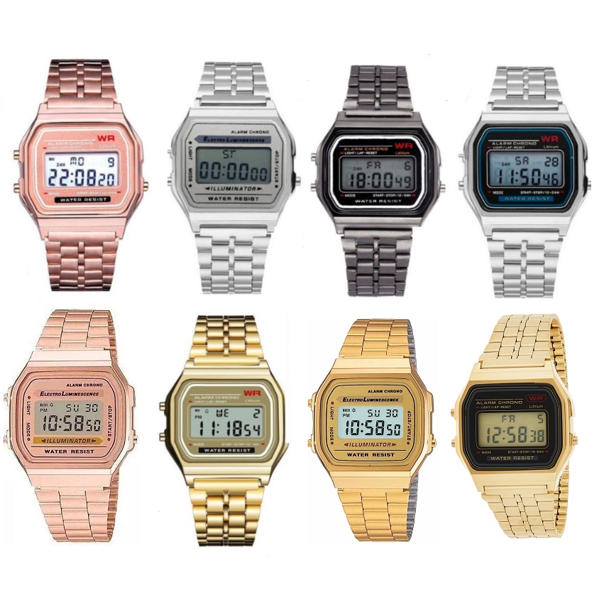 Relógio Casio Digital Retrô WR Vintage Unissex Feminino e Masculino ...
