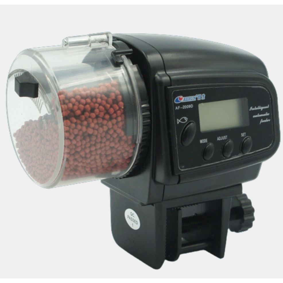 Alimentador Automático De Peixes Aquário 4 Vezes/dia Dosador Comida + Manual | Shopee Brasil