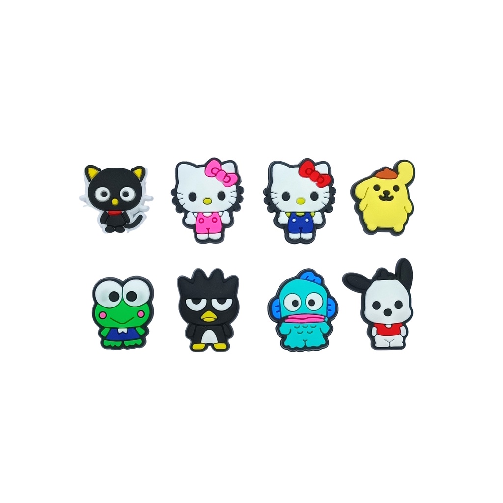 Pin para crocs Pochacco Keroppi Hello Kitty Badtz-Maru Hangyodon ...