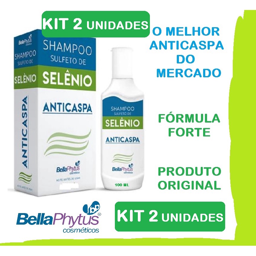 Shampoo ANTICASPA Sulfeto Selênio - KIT 2 UNIDADES | Shopee Brasil