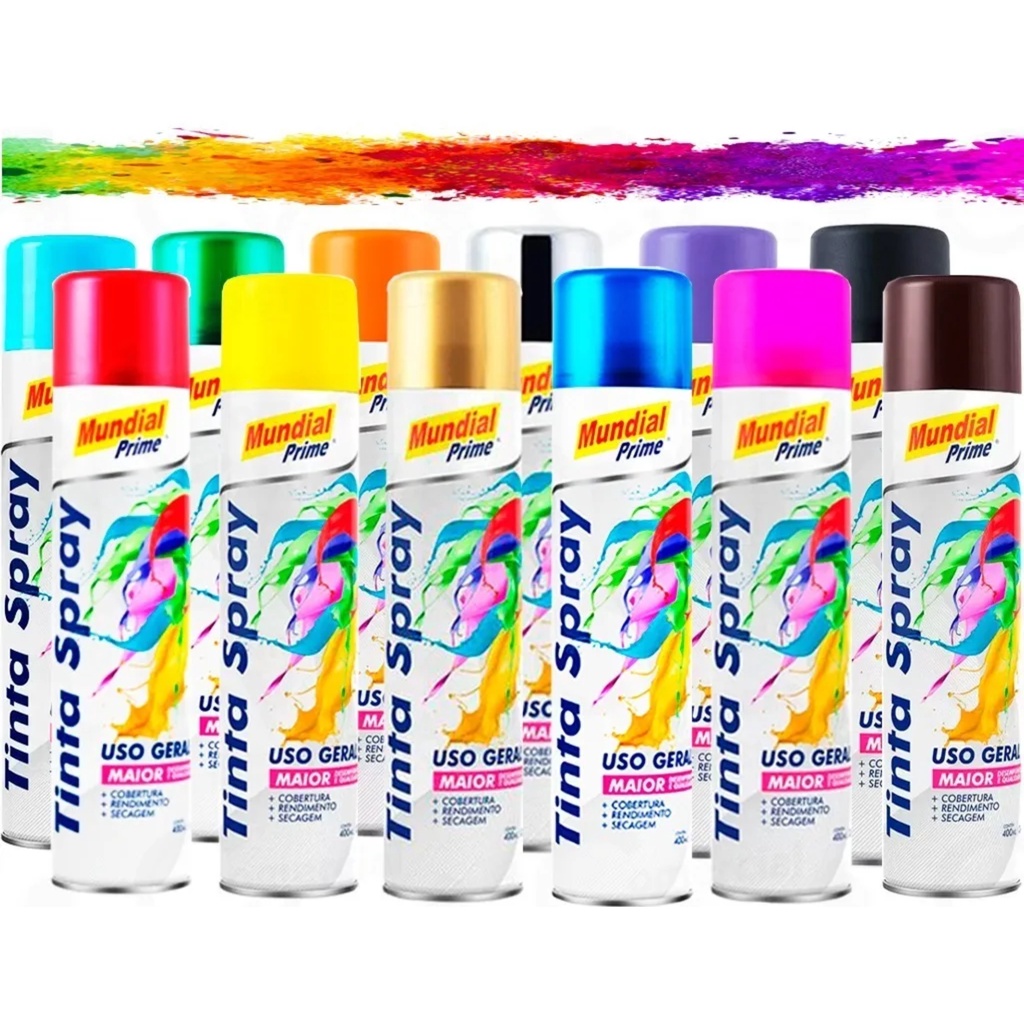 Tinta Spray Diversas Cores 400ml 240g Uso Geral | Shopee Brasil
