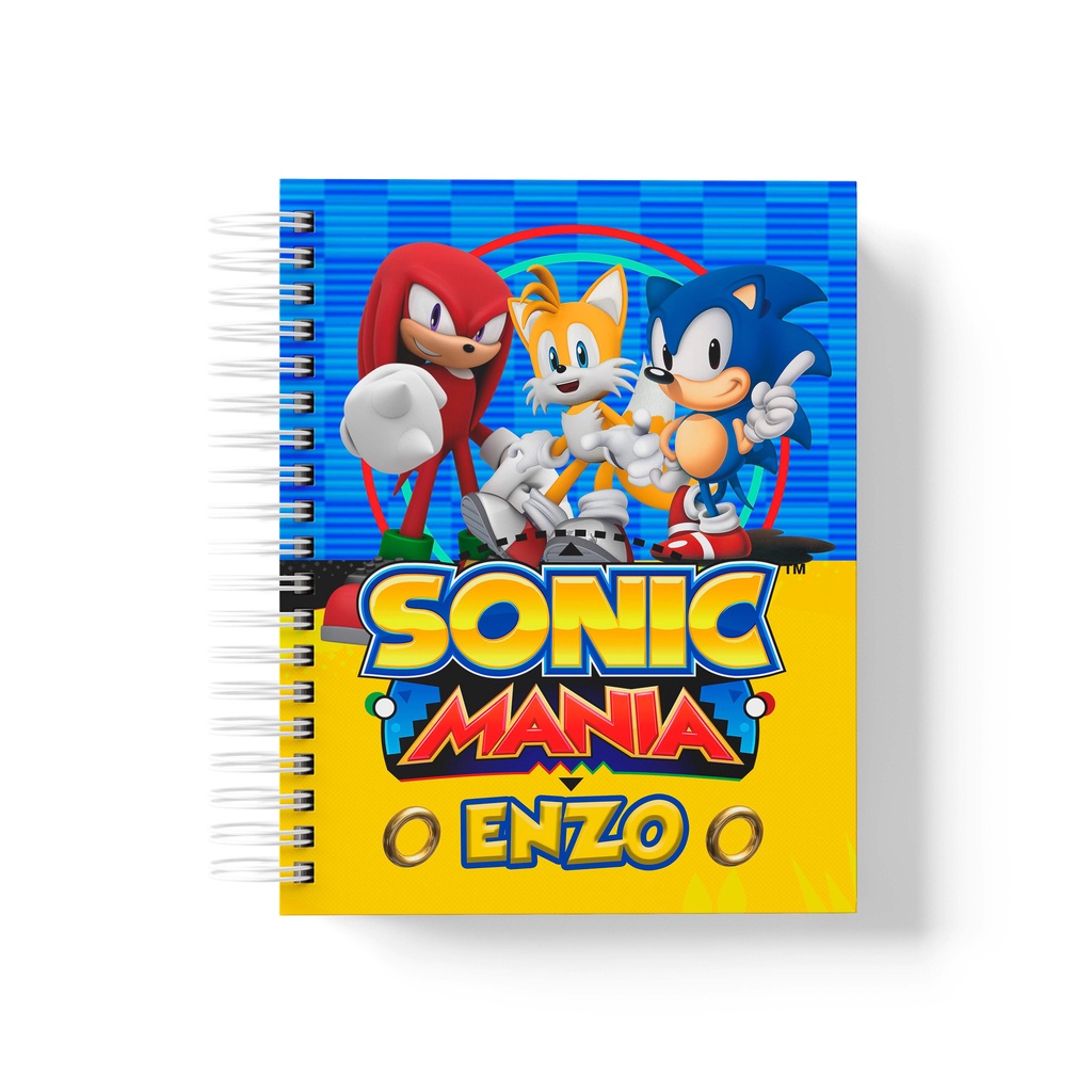 Caderno escolar infantil Sonic A5 | Shopee Brasil