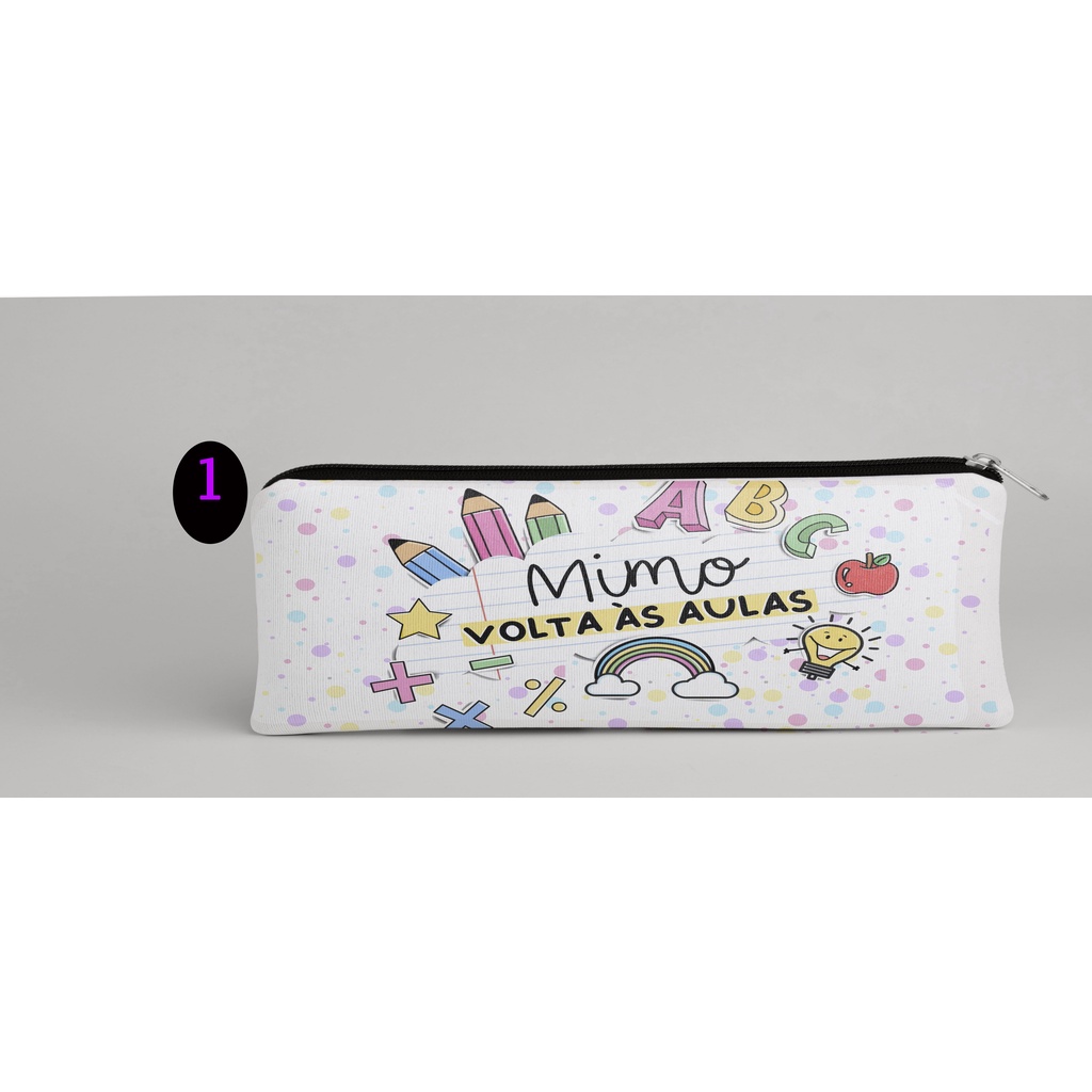Estojos personalizados Pequenos e finos Para Brinde de volta as aulas ...