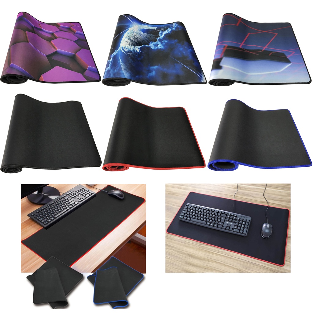 Mouse Pad Grande Para Jogos Borda Costurada Reforçada 68 x 30cm Macio ...