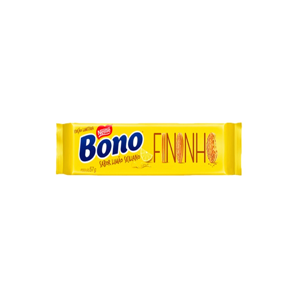 Biscoito Bono Fininho Limão Siciliano 57g Nestle | Shopee Brasil