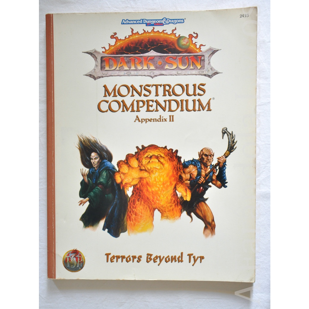 Advanced Dungeons & Dragons Dark sun Monstrous Compendium appendix II ...