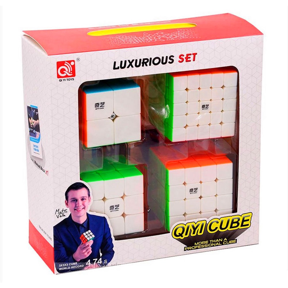 Kit Cubo Magico Qiyi 2x2 3x3 4x4 5x5 Box | Shopee Brasil