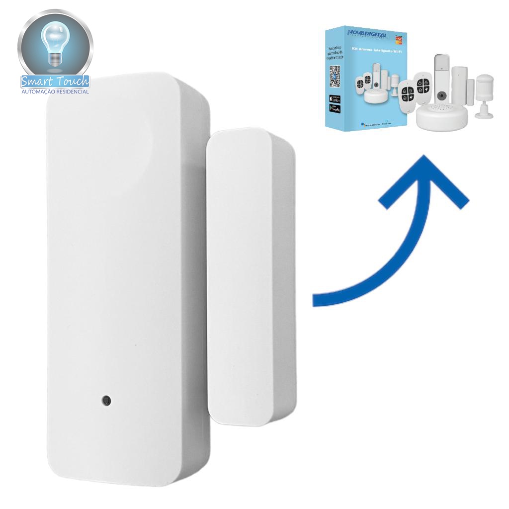 Sensor De Abertura De Porta Janela Rf 433Mhz Sem Fio Para Kit Alarme ...