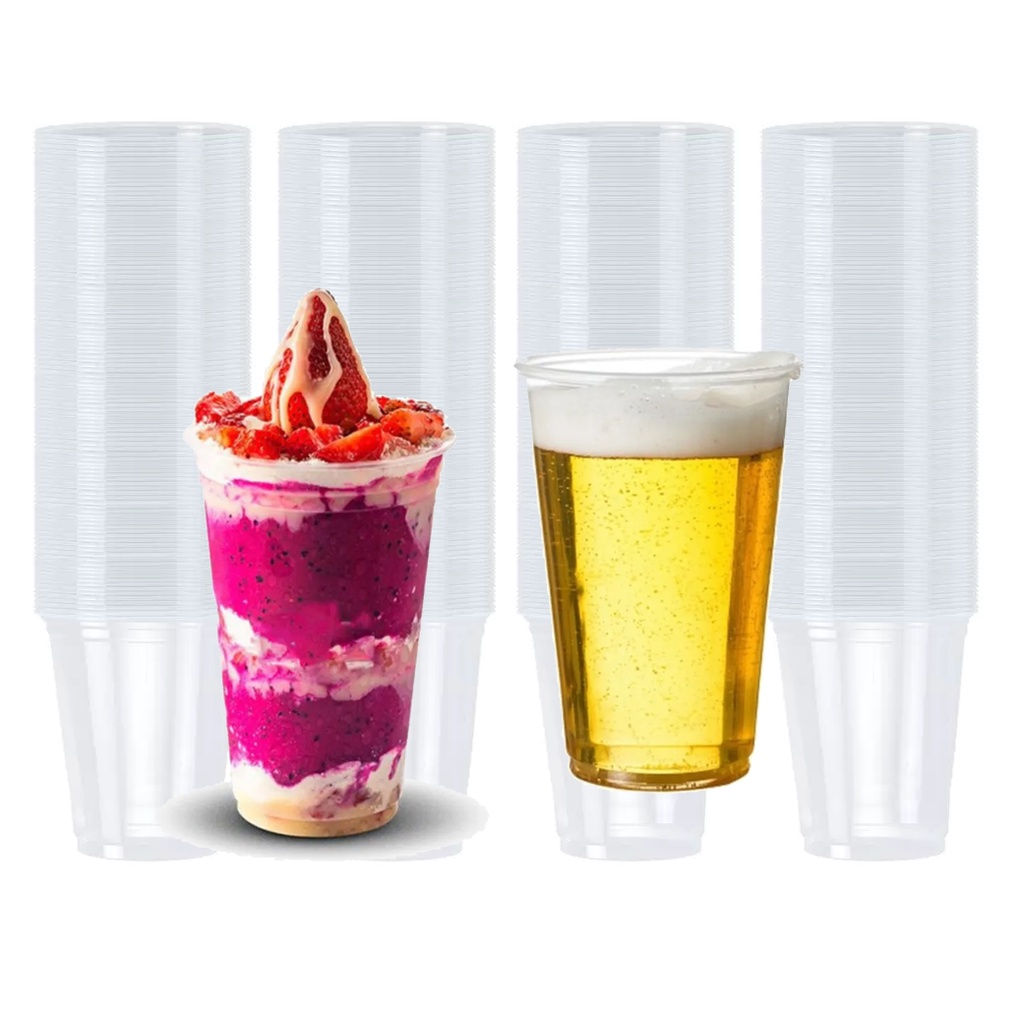 300 un Copo Descartável 500 Ml Chopp Ultra Pp Liso Premium | Shopee Brasil