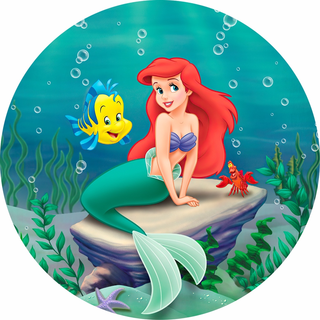 Painel Redondo Sublimado Ariel Pequena Sereia | Shopee Brasil Painel Redondo Sublimado Ariel Pequena Sereia | Shopee Brasil