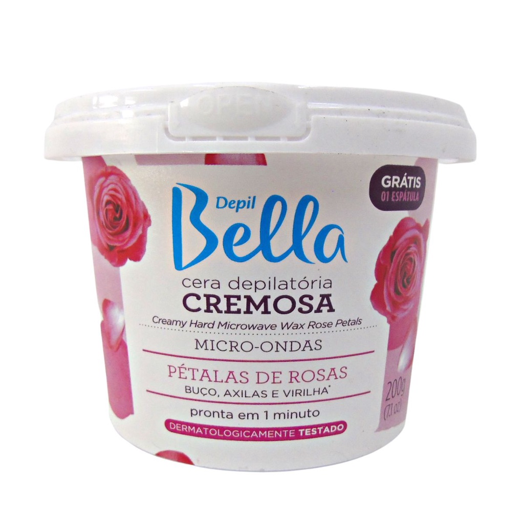 CERA DEPILATÓRIA CREMOSA DEPIL BELLA PARA MICRO-ONDAS PÉTALAS DE ROSAS ...