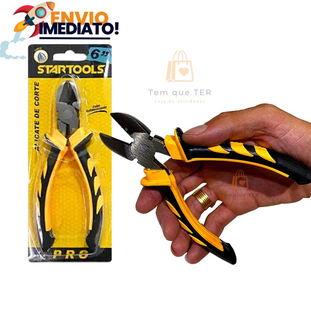 Alicate De Corte Diagonal 6'' Cabo Emborrachado Antideslizante Para Corte de Fios e Cabos ...