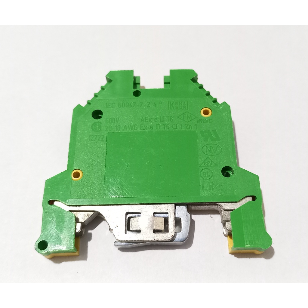 Borne Terra DIN WK4SL/U 2 Posições, 20 AWG - 10 AWG, 0,5mm² até 6mm² ...