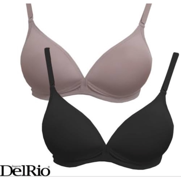 (Del Rio)-Kit Sutiã em Microfibra Com Bojo Sem Aro Del Rio Referencia ...