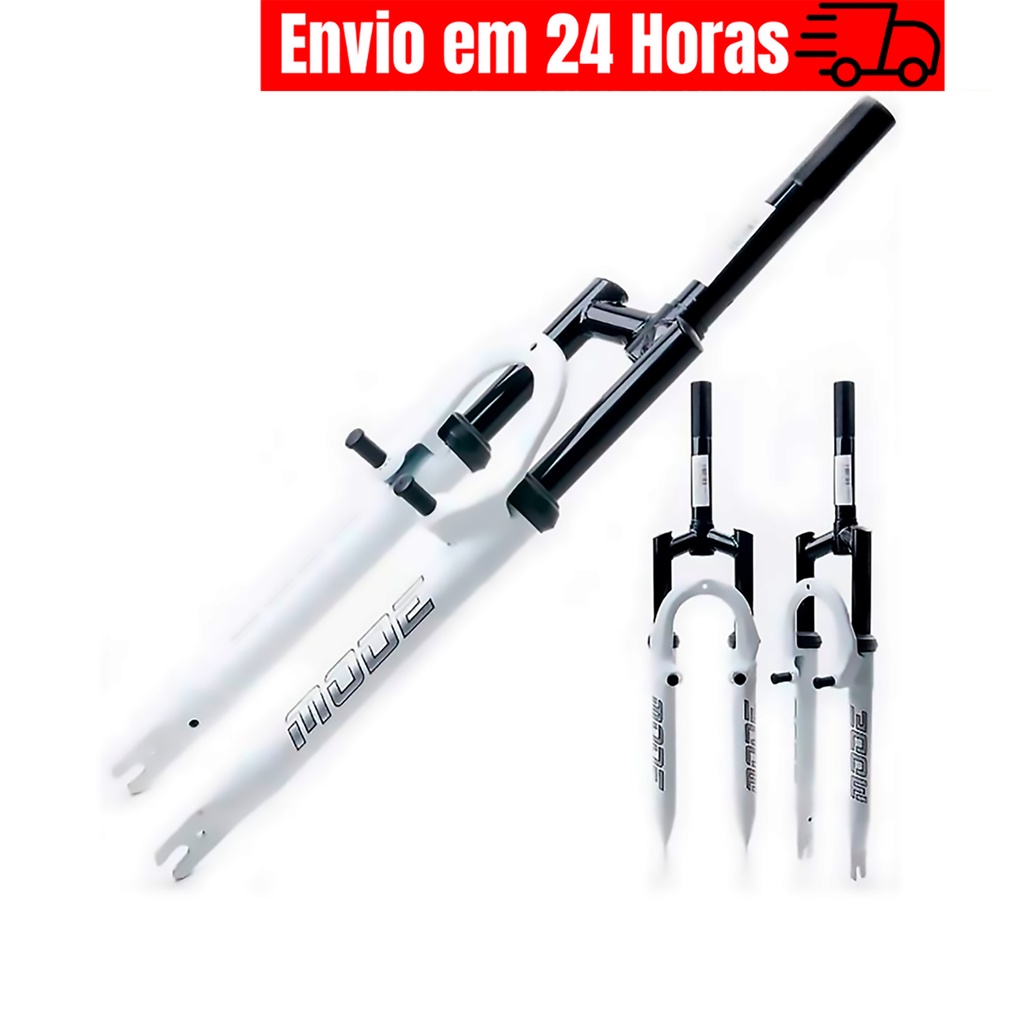 Garfo Suspensão Bicicleta Amortecedor P/ Bike Aro 26 V Brake Standard Mode Branco | Shopee Brasil