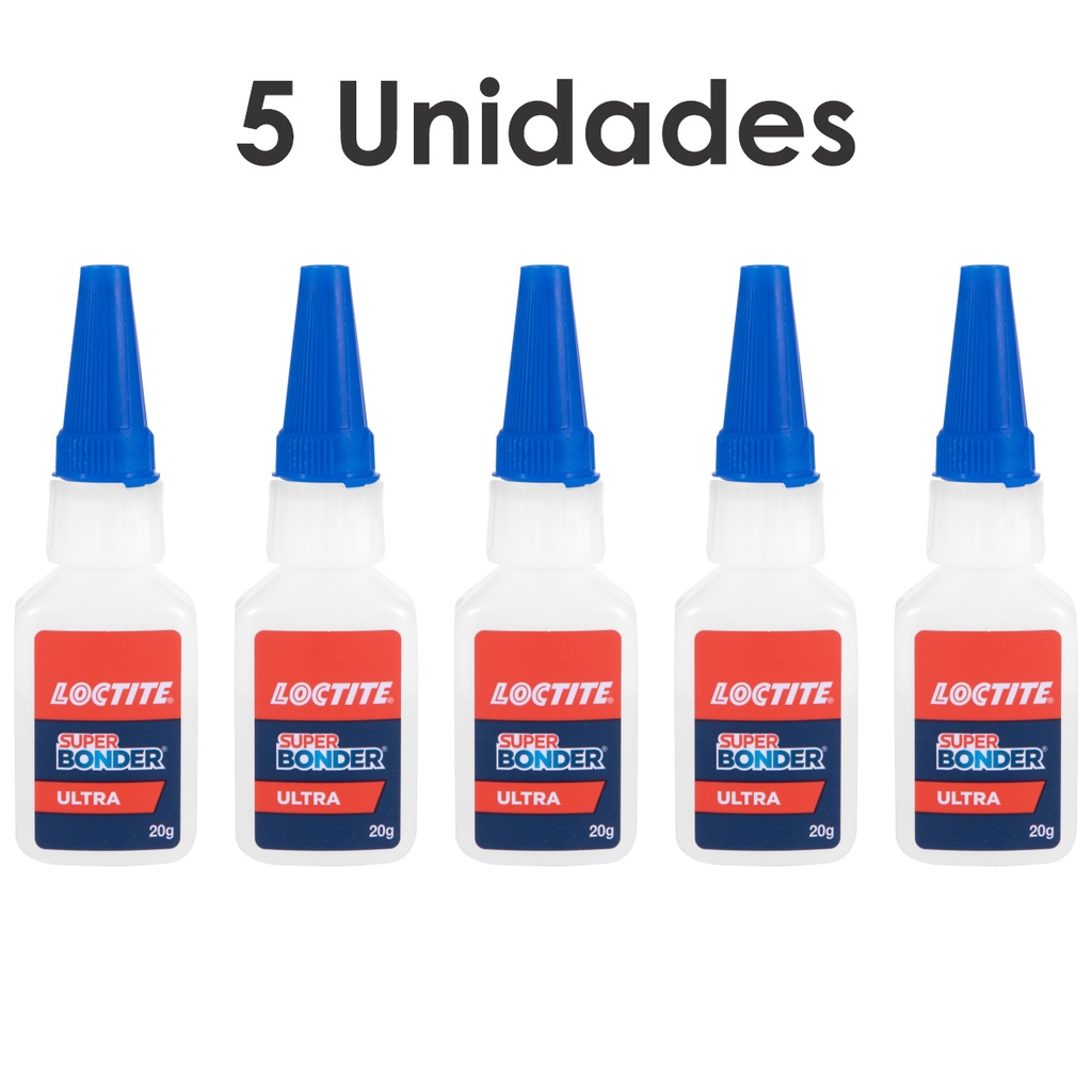 5 Cola Adesivo instantâneo Super Bonder Ultra 20 g | Shopee Brasil