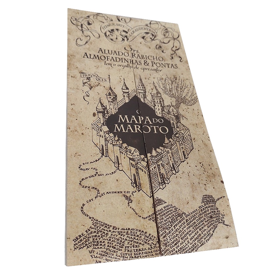 Mapa do Maroto Hogwarts Harry Potter Dobras Portugues | Shopee Brasil