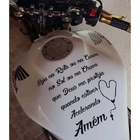 adesivo personalizado para tanque de moto na cor preta | Shopee Brasil