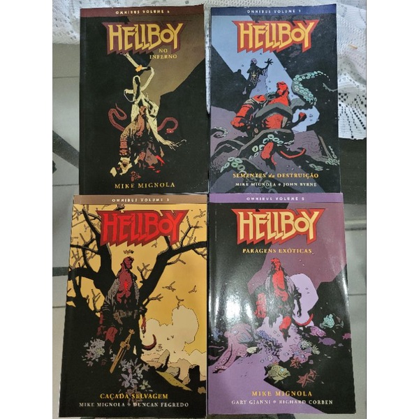 Hellboy omnibus 1,2,3,4 (completo) Mike Mignola | Shopee Brasil