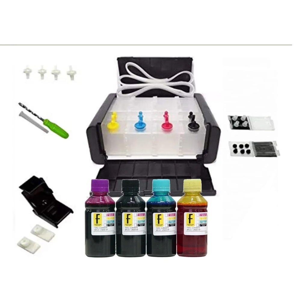 Kit Bulk Ink Elegance 2050 3050 D110 C4280 + 400ml Tintas | Shopee Brasil